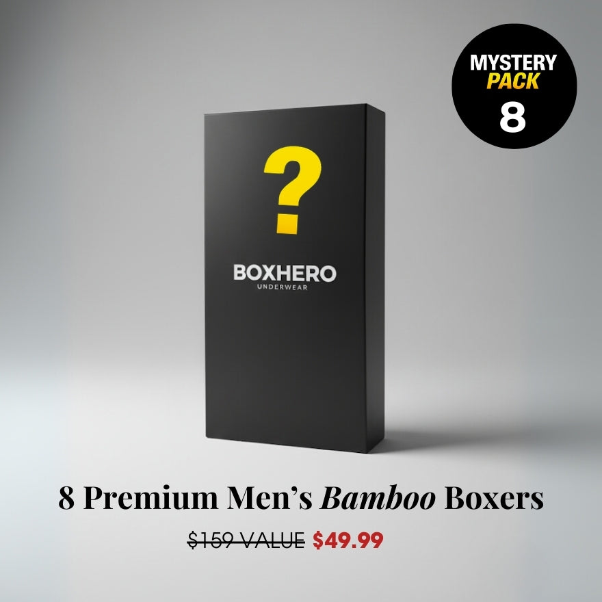 LIMITED: Boxhero Men's Mystery Boxer Brief 8-Pack Bundle